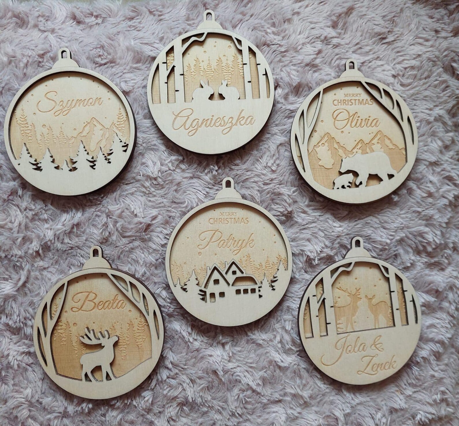 Personalized Name Christmas Ornaments Custom Baubles Set - Etsy