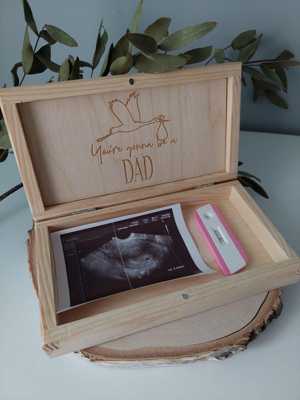 Engraved Pregnancy Announcement Box Baby Announcement - Etsy