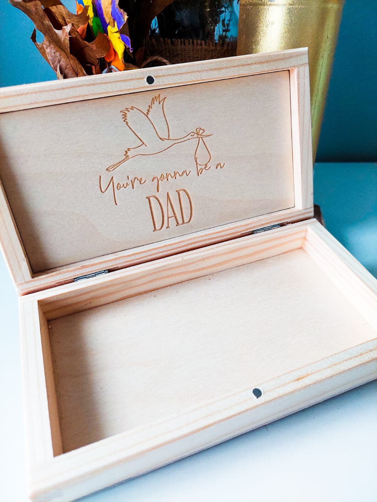 Engraved Pregnancy Announcement Box Baby Announcement - Etsy