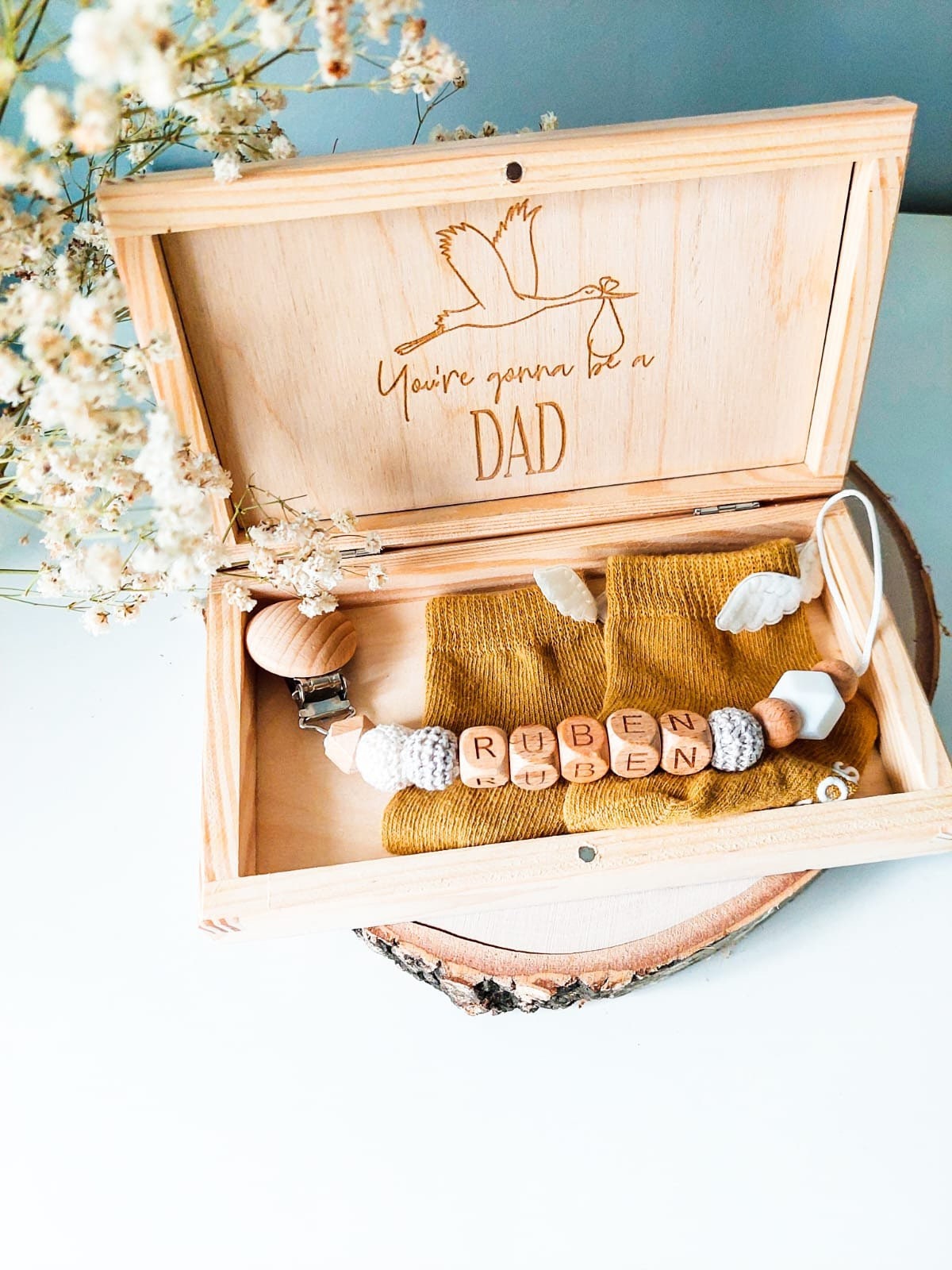 Engraved Pregnancy Announcement Box Baby Announcement - Etsy