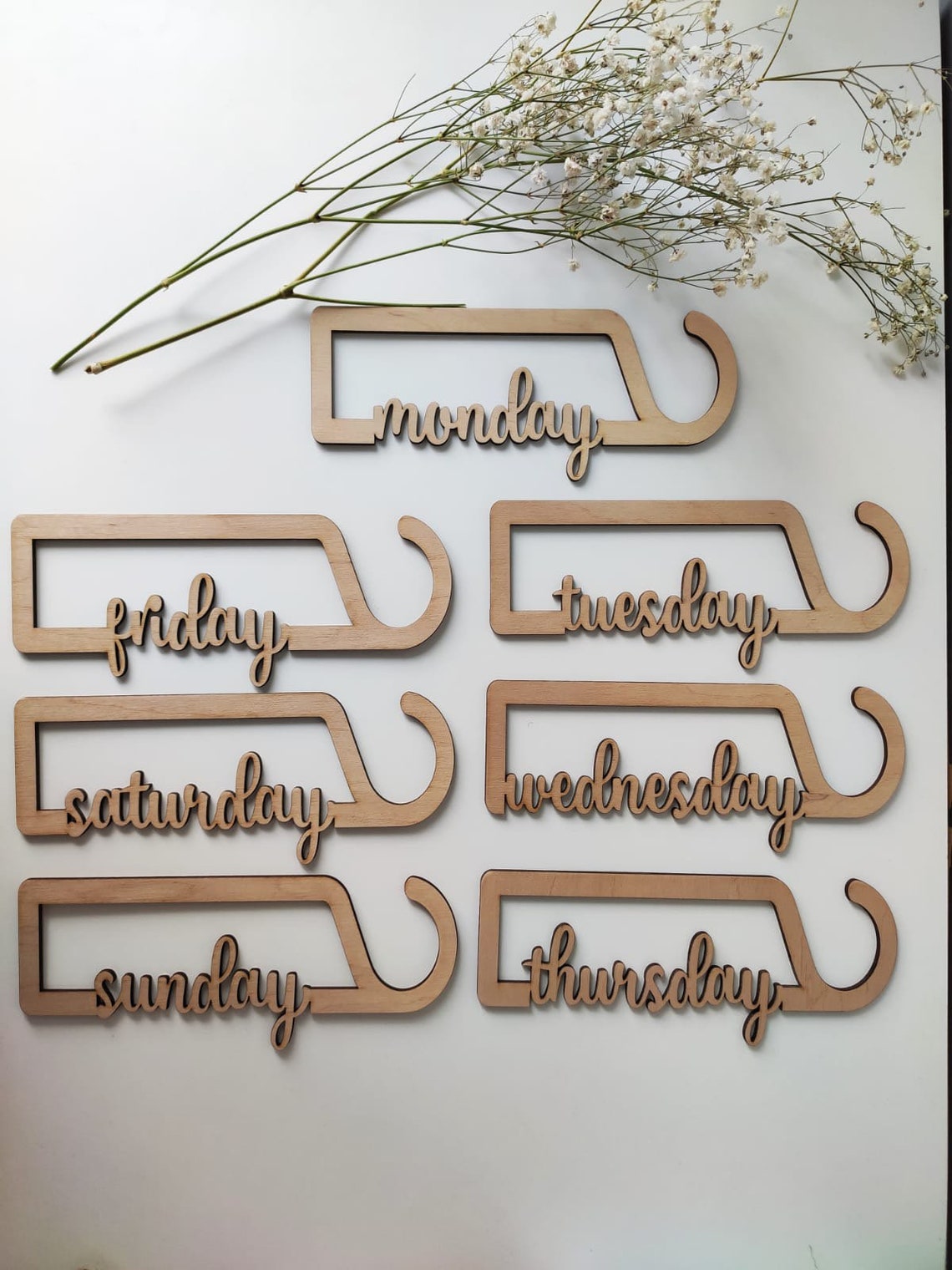 Days of the Week Closet Dividers Baby Closet Dividers - Etsy