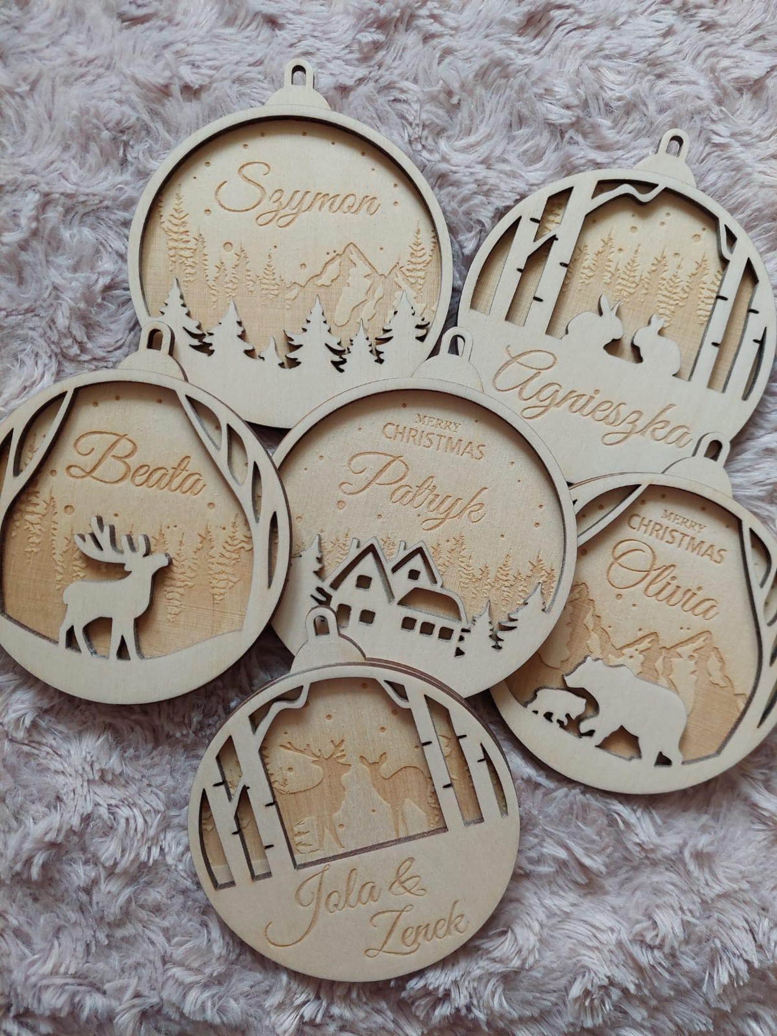 Personalized Name Christmas Ornaments Custom Baubles Set - Etsy