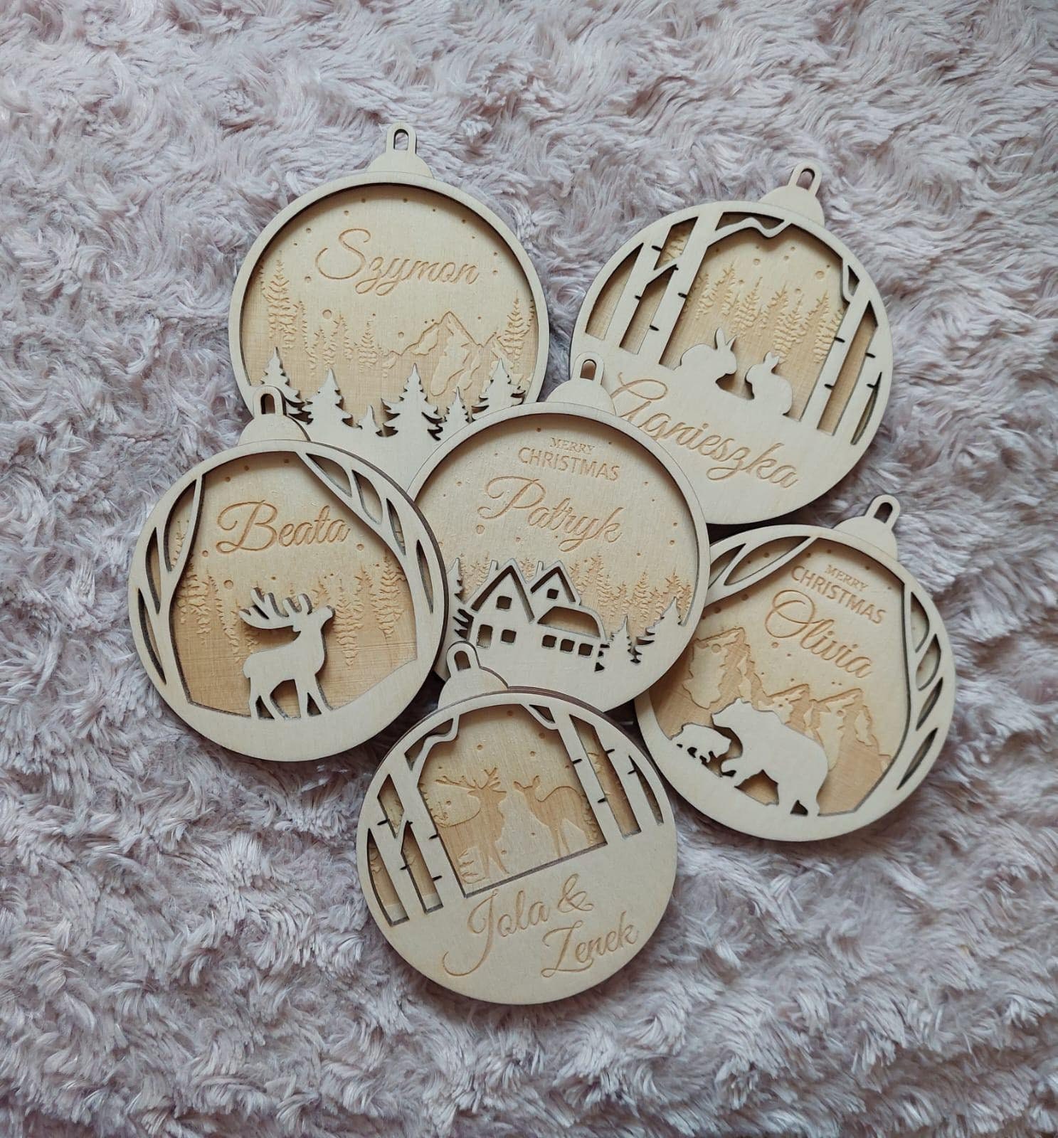 Personalized Name Christmas Ornaments Custom Baubles Set - Etsy