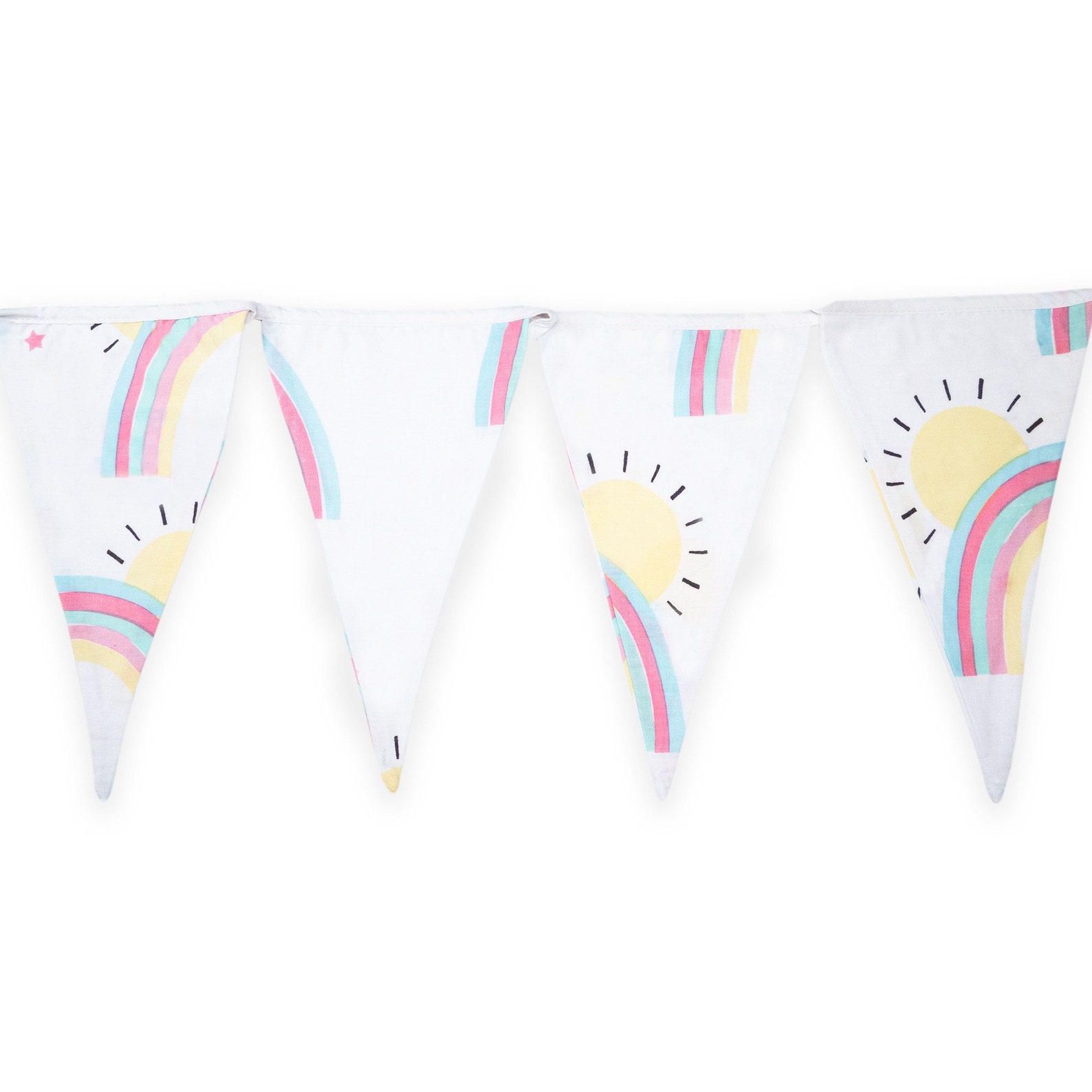 HLC Girls Kids Rainbows Sunshine Stripes White Reversible | Etsy