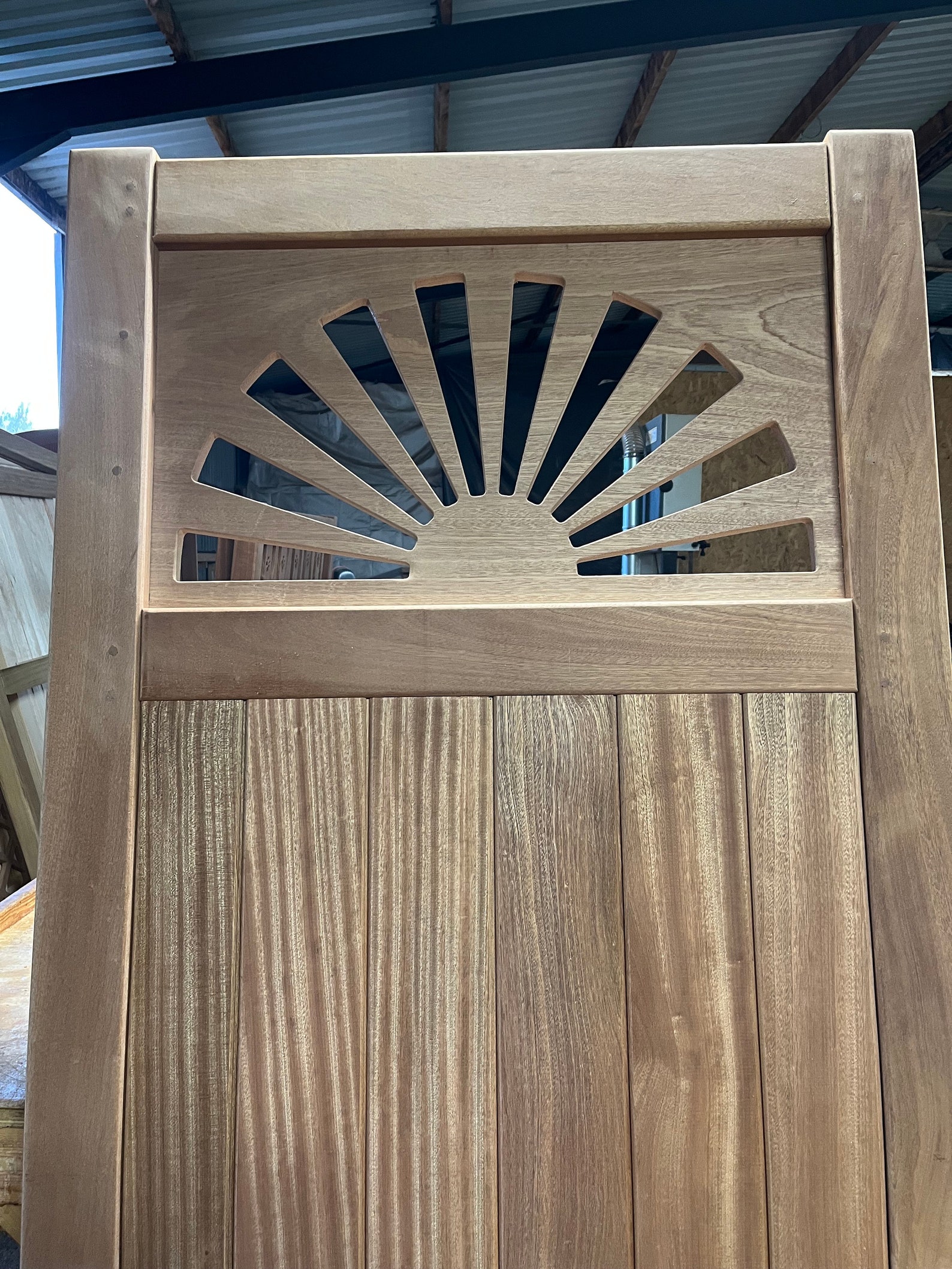 1920s Sunshine Gate Heavy Duty 70mm Sapele Hardwood Custom Made Sizes ...