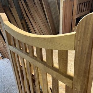 Wooden Arch Top Hardwood Gates 70mm Iroko or Sapele Handmade Bespoke ...