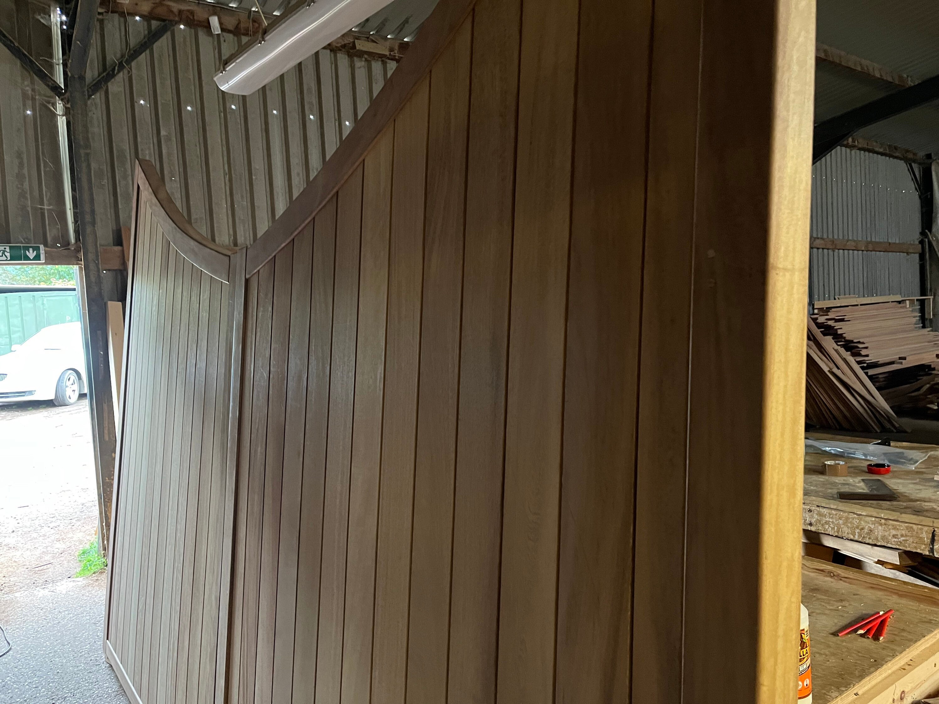 Arch Top Hardwood Driveway Gates, Handmade Iroko or Sapele Gates ...