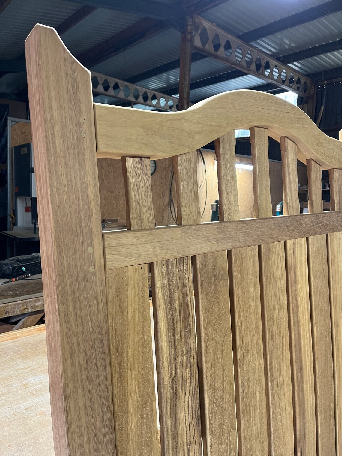 Hardwood Picket Gate, Arch Top With Spindles, Quality Wooden Gates in ...