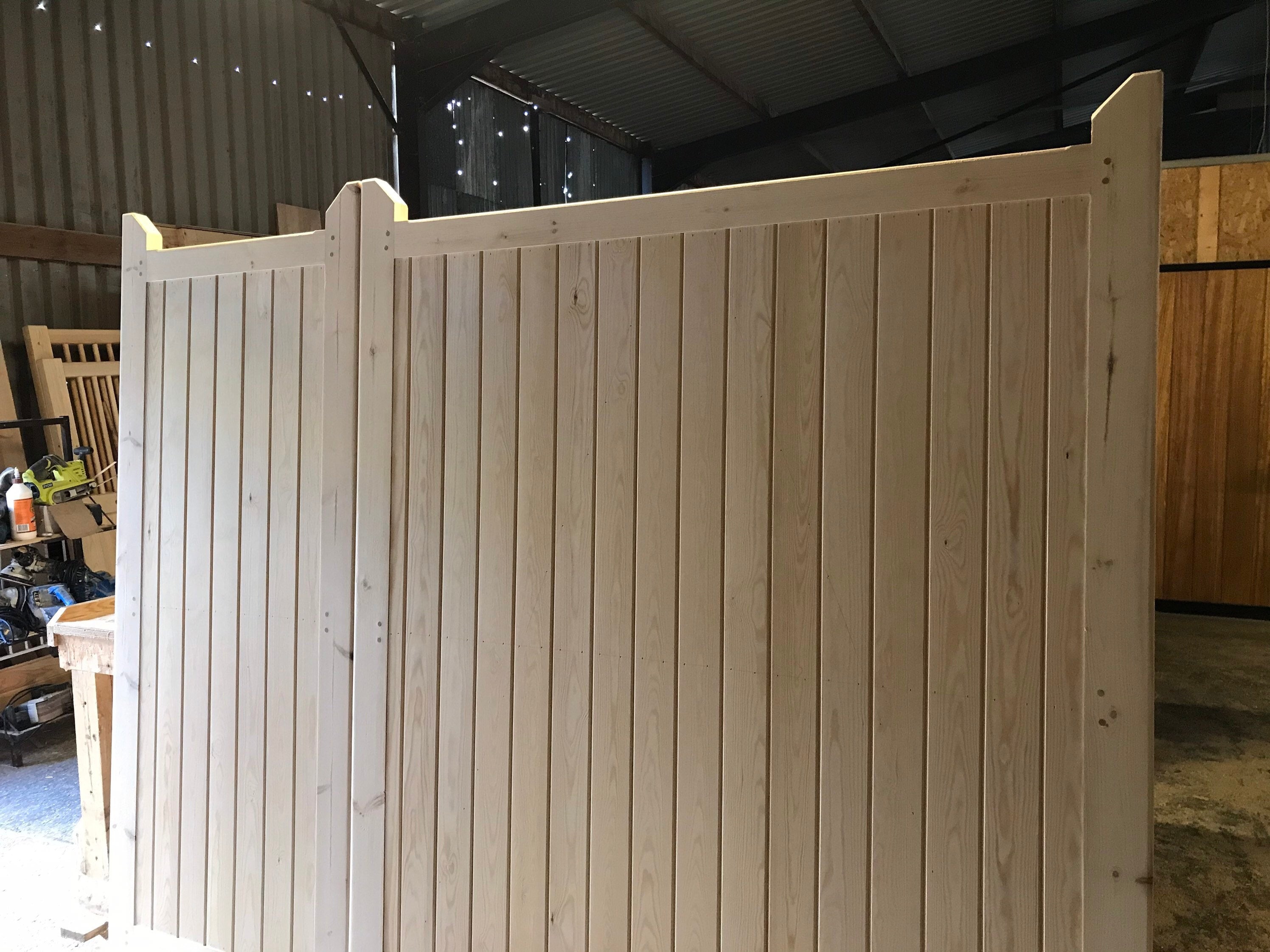 Wooden Driveway Gates in A Traditional Flat Top Design, With Custom ...