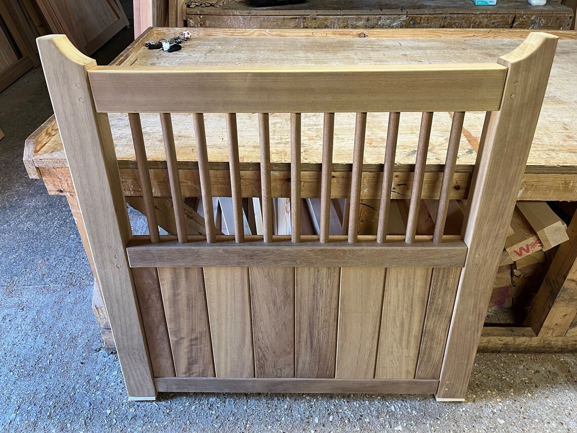 Wooden Gate Flat Top Hardwood Gates 70mm Iroko or Sapele - Etsy