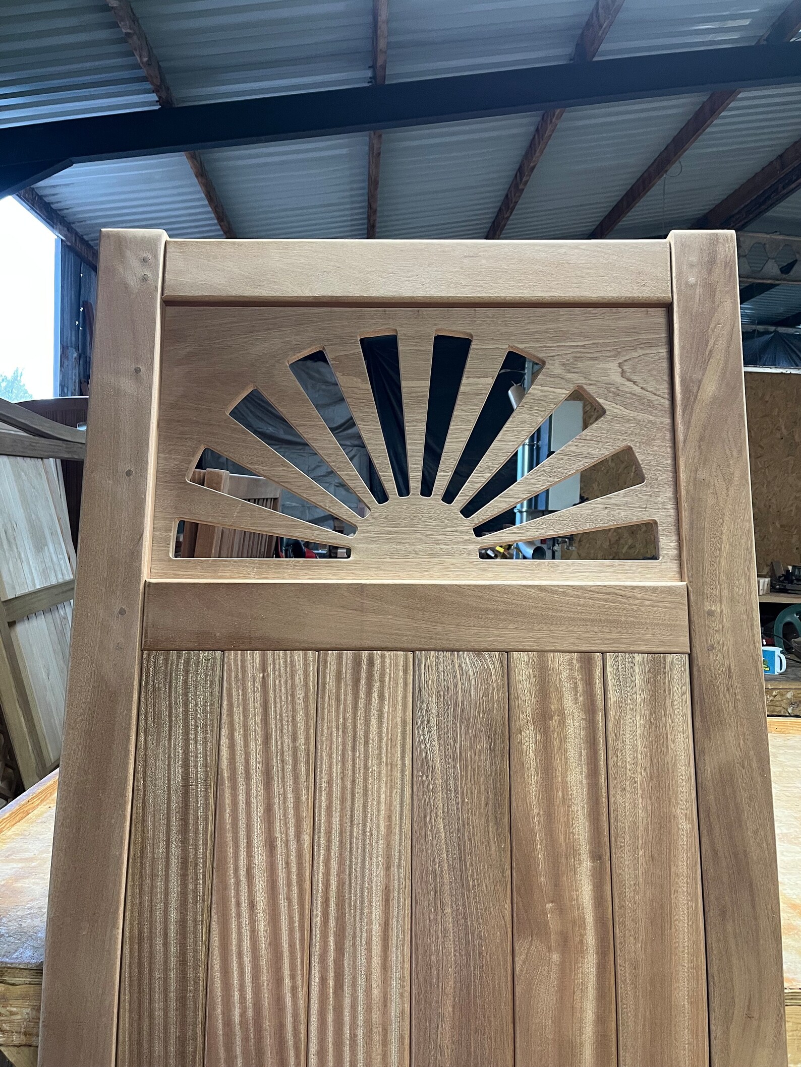 1920s Sunshine Gate Heavy Duty 70mm Sapele Hardwood Custom Made Sizes ...