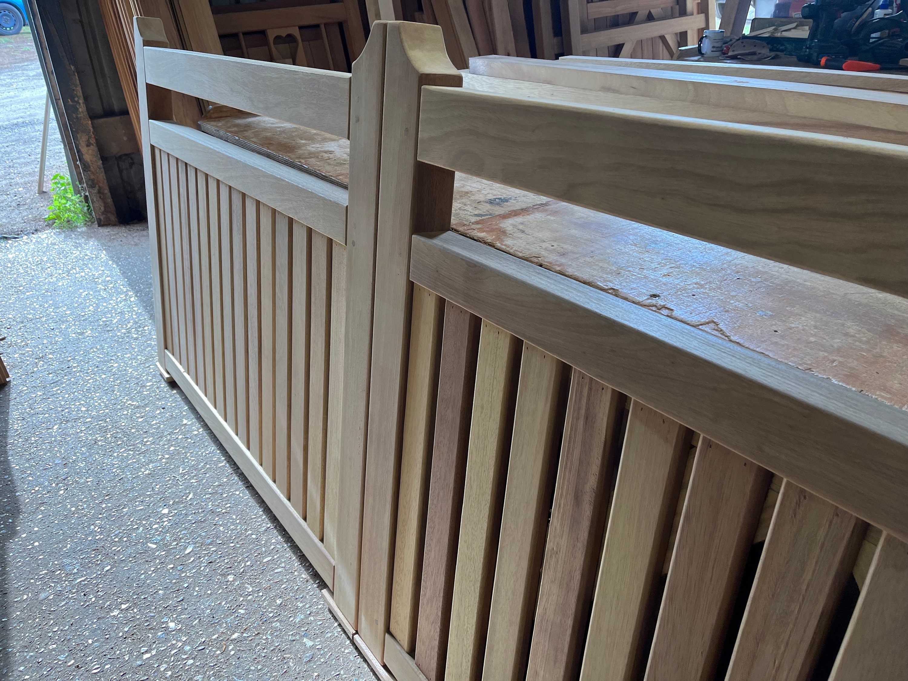 Wooden Driveway Gates, Hardwood Iroko or Sapele Timber Custom Gate ...