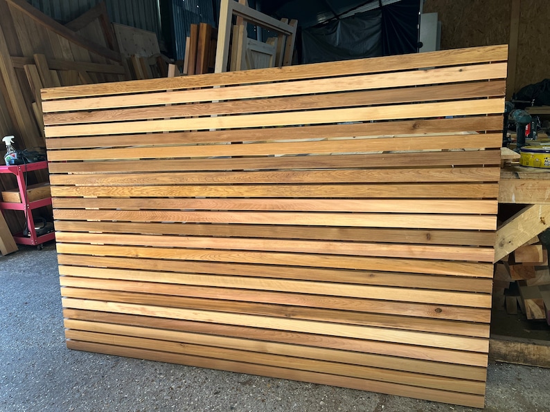 Wooden Fence Panels Modern Garden Ideas Cedar Iroko Sapele - Etsy UK