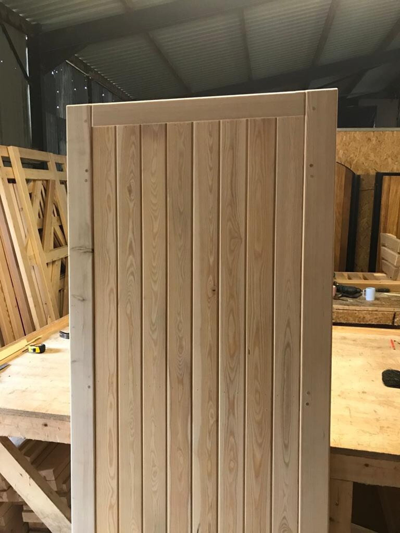 Wooden Gate Flat Top Gates Handmade Custom Made Gates Near Me New ...