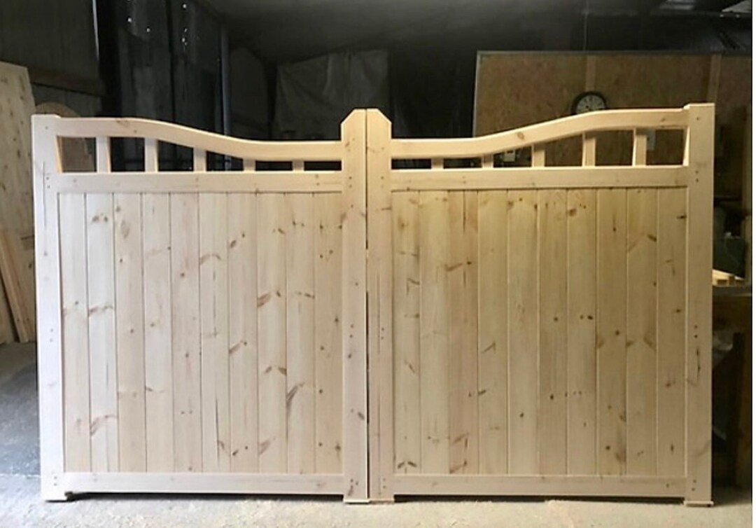 Wooden Driveway Gates Reverse Swan Neck Gates Garden Gate Bespoke Sizes ...