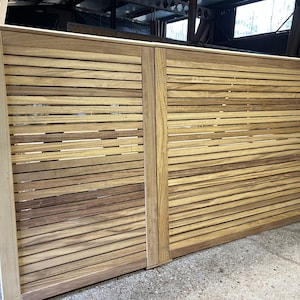 Hardwood Driveway Gates Wooden Gates Flat Top Iroko or Sapele Custom ...