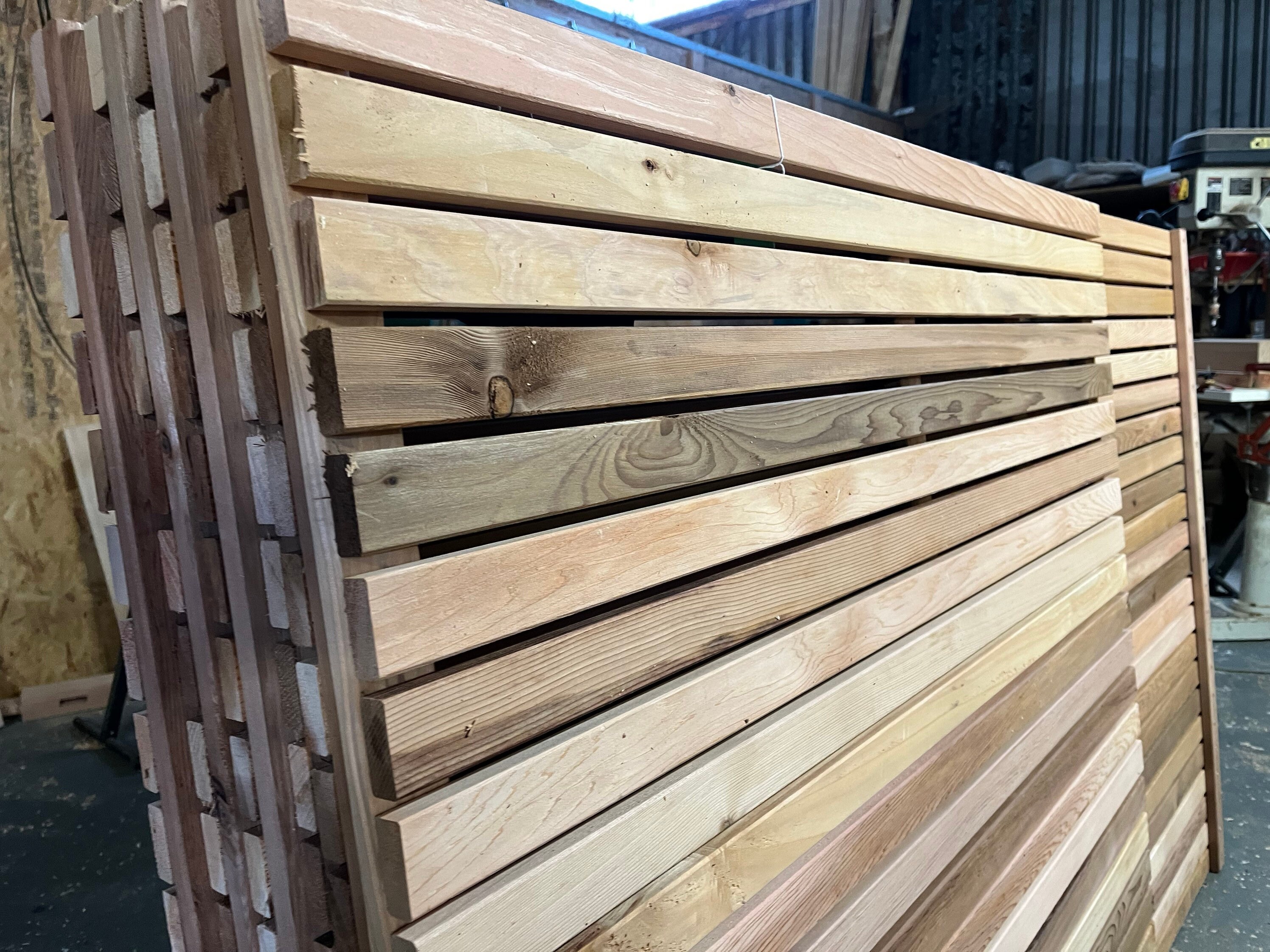 Wooden Fence Panels Modern Garden Ideas Cedar Iroko Sapele - Etsy UK