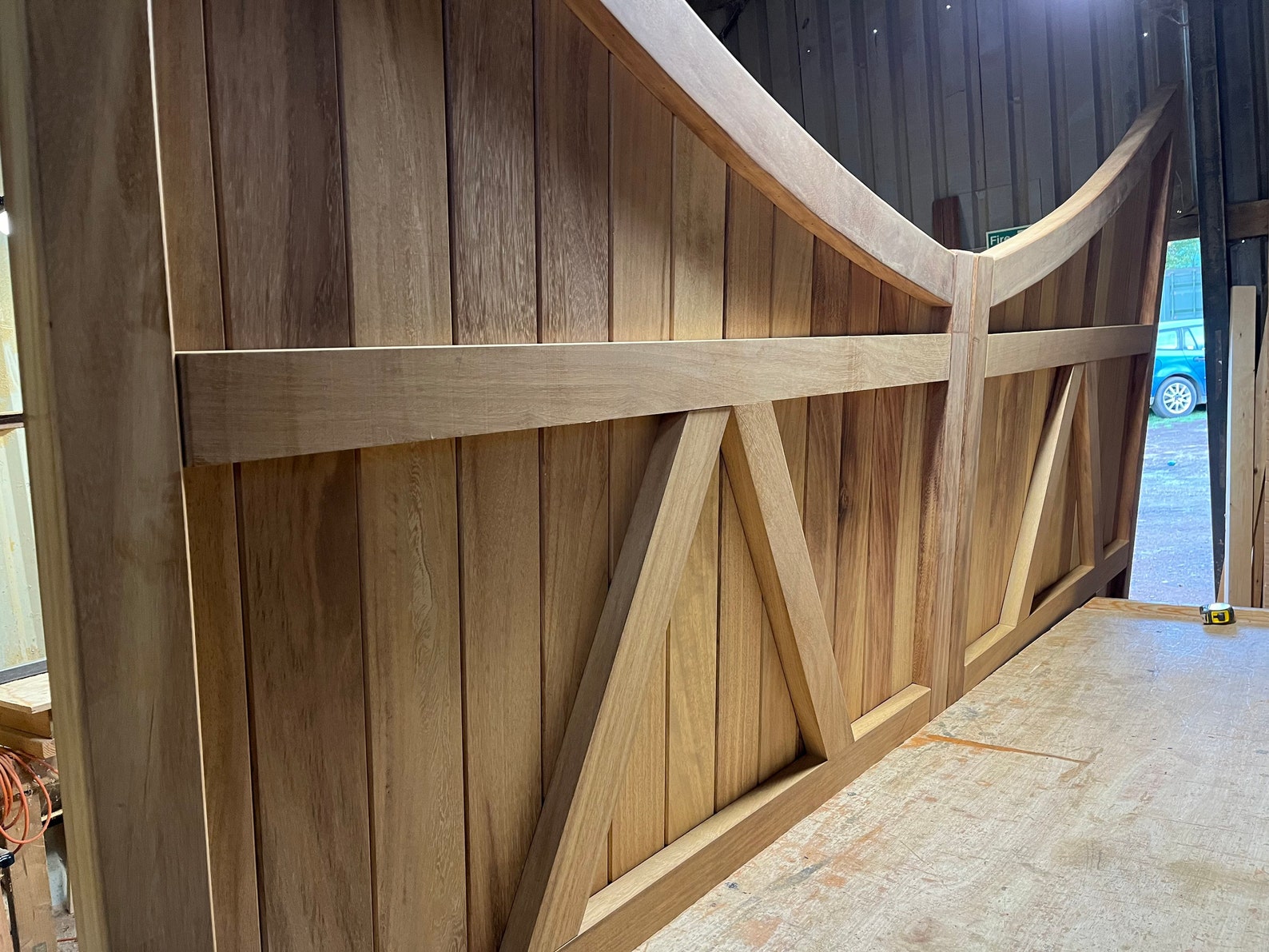 Hardwood Driveway Gates New Iroko or Sapele Gates Bespoke - Etsy