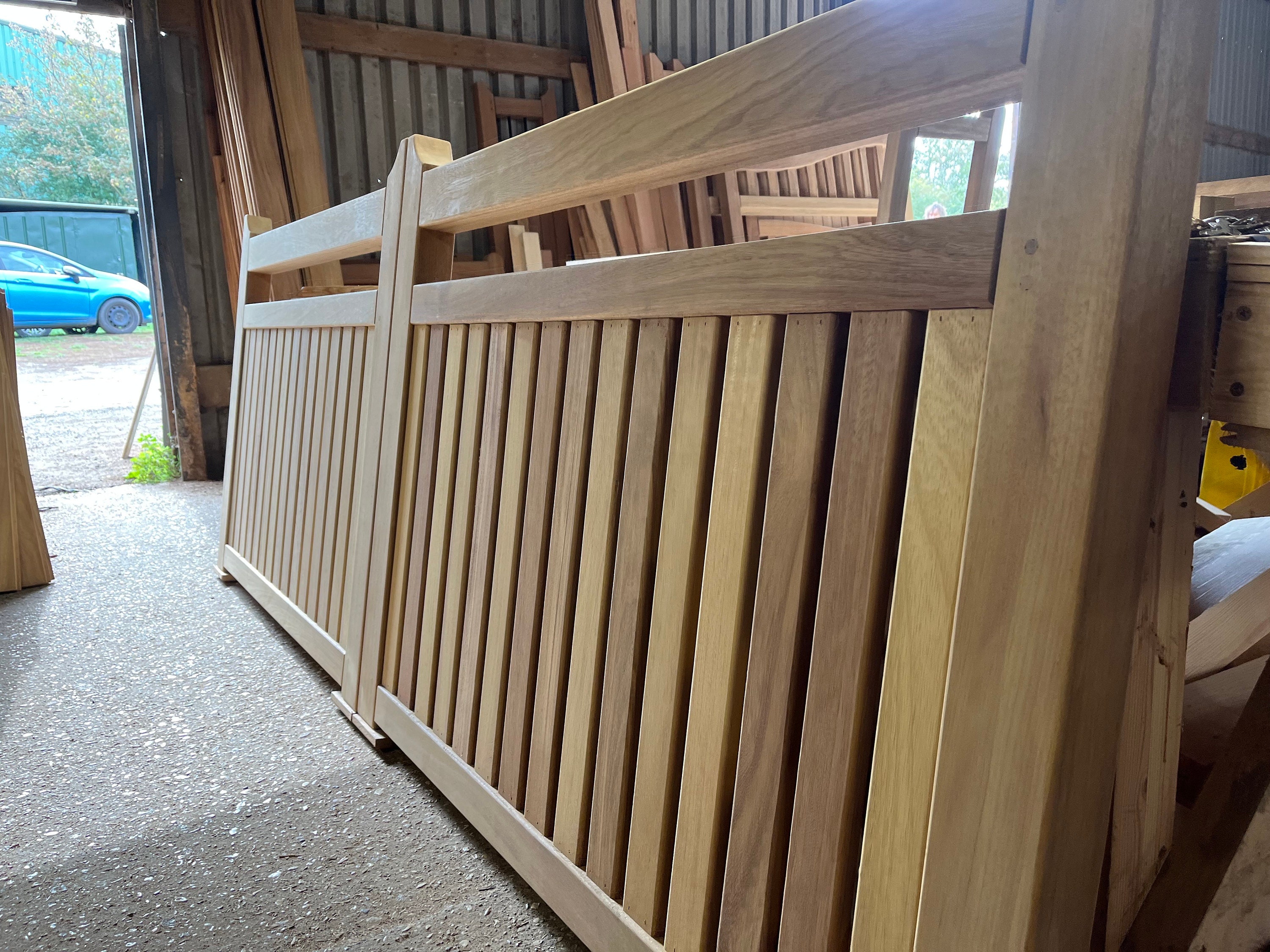 Wooden Driveway Gates, Hardwood Iroko or Sapele Timber Custom Gate ...