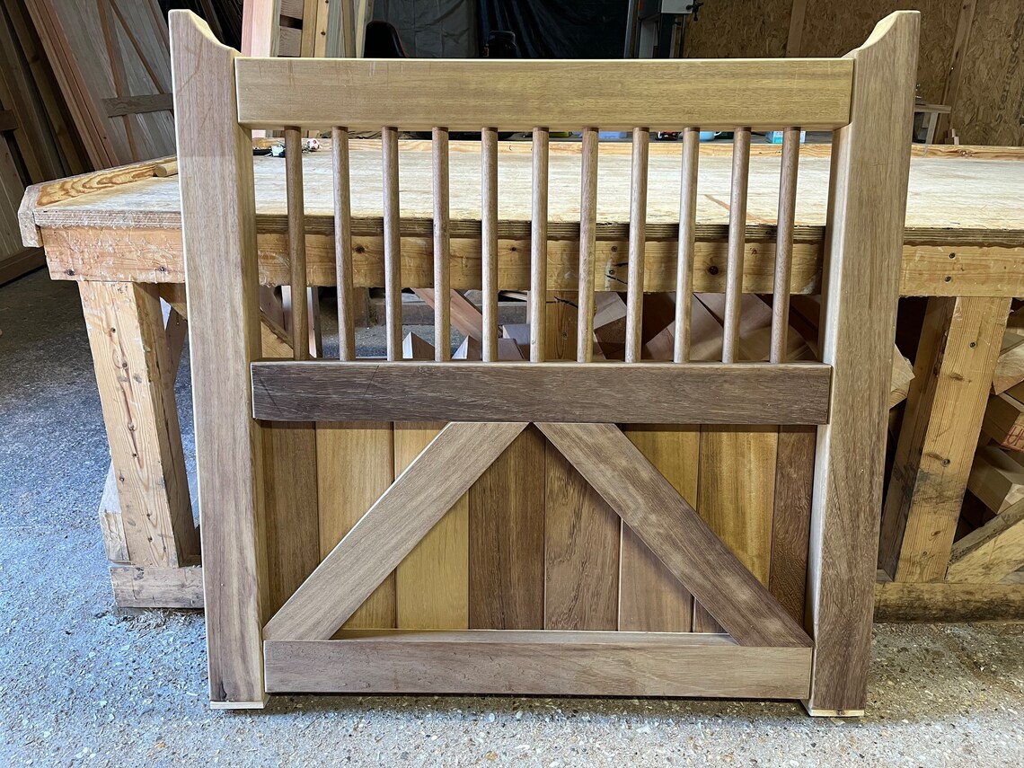 Wooden Gate Flat Top Hardwood Gates 70mm Iroko or Sapele - Etsy