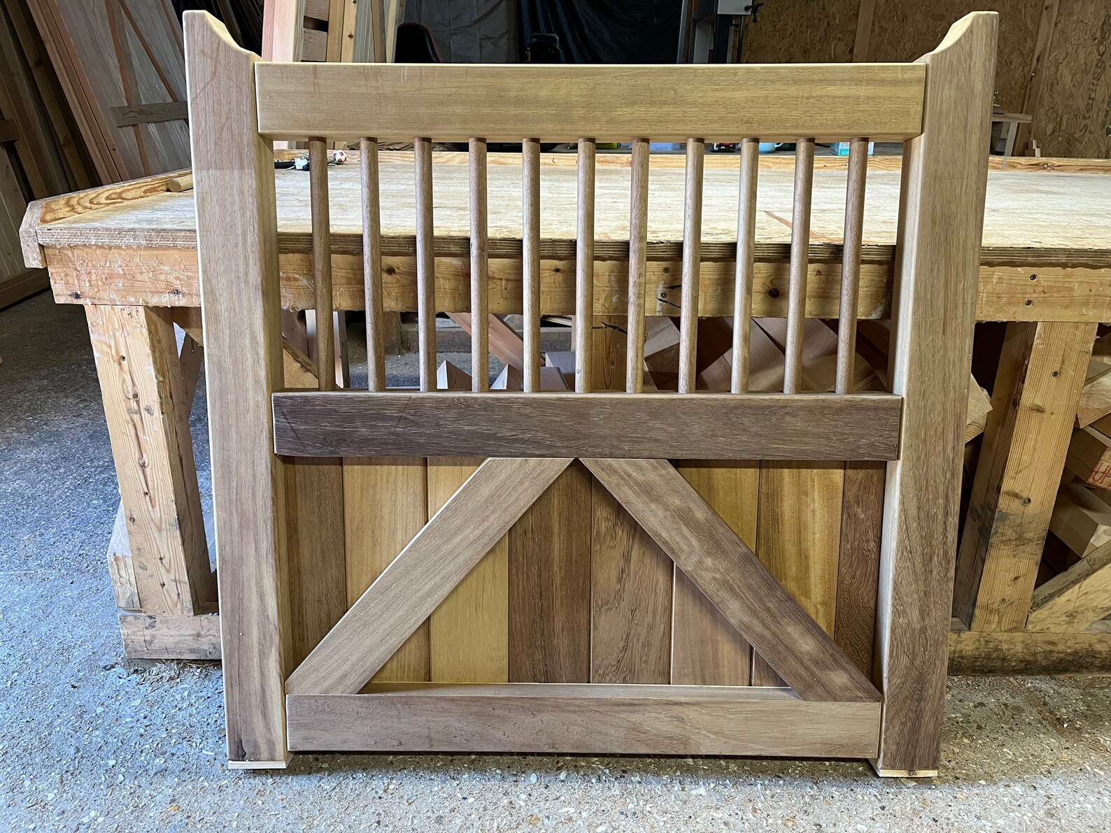 Wooden Gate Flat Top Hardwood Gates 70mm Iroko or Sapele - Etsy