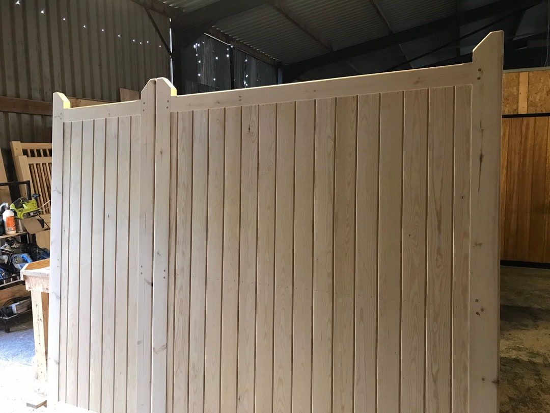 Driveway Gates Uneven Split New Wooden Garden Gate Bespoke - Etsy