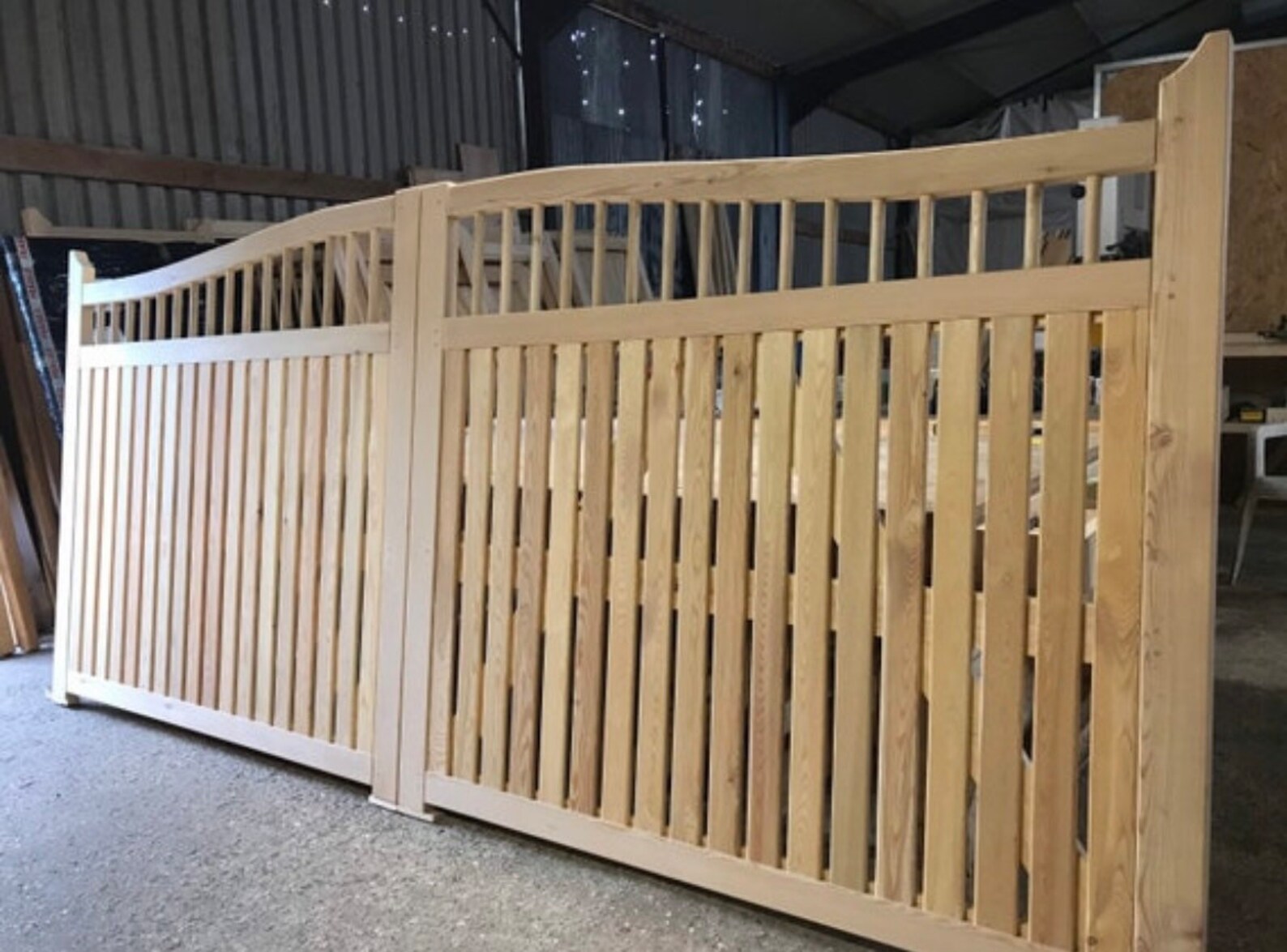 Wooden Driveway Gates New Iroko or Sapele Hardwood Timber Bespoke ...