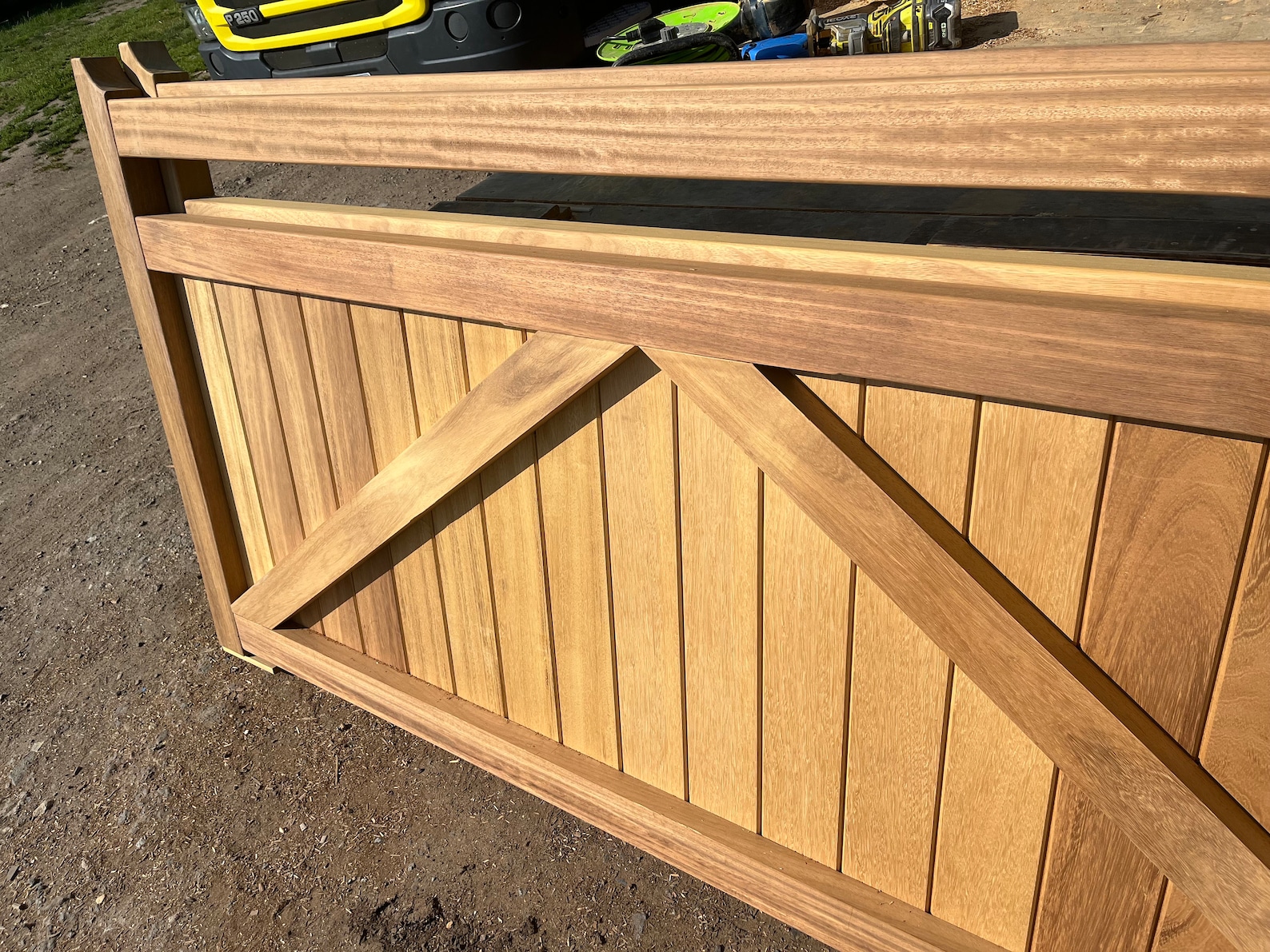 Wooden Driveway Gates New Hardwood Modern Garden Iroko or Sapele Custom ...