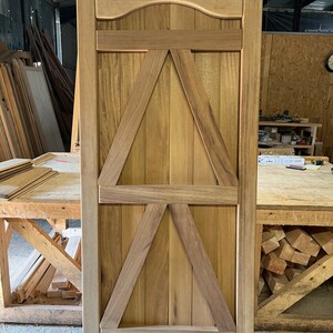 Wooden Gate Swan Neck Hardwood Gates 70mm Iroko or Sapele Garden ...