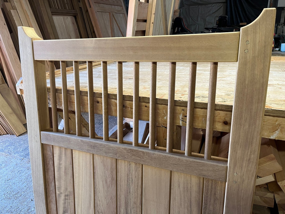 Wooden Gate Flat Top Hardwood Gates 70mm Iroko or Sapele - Etsy