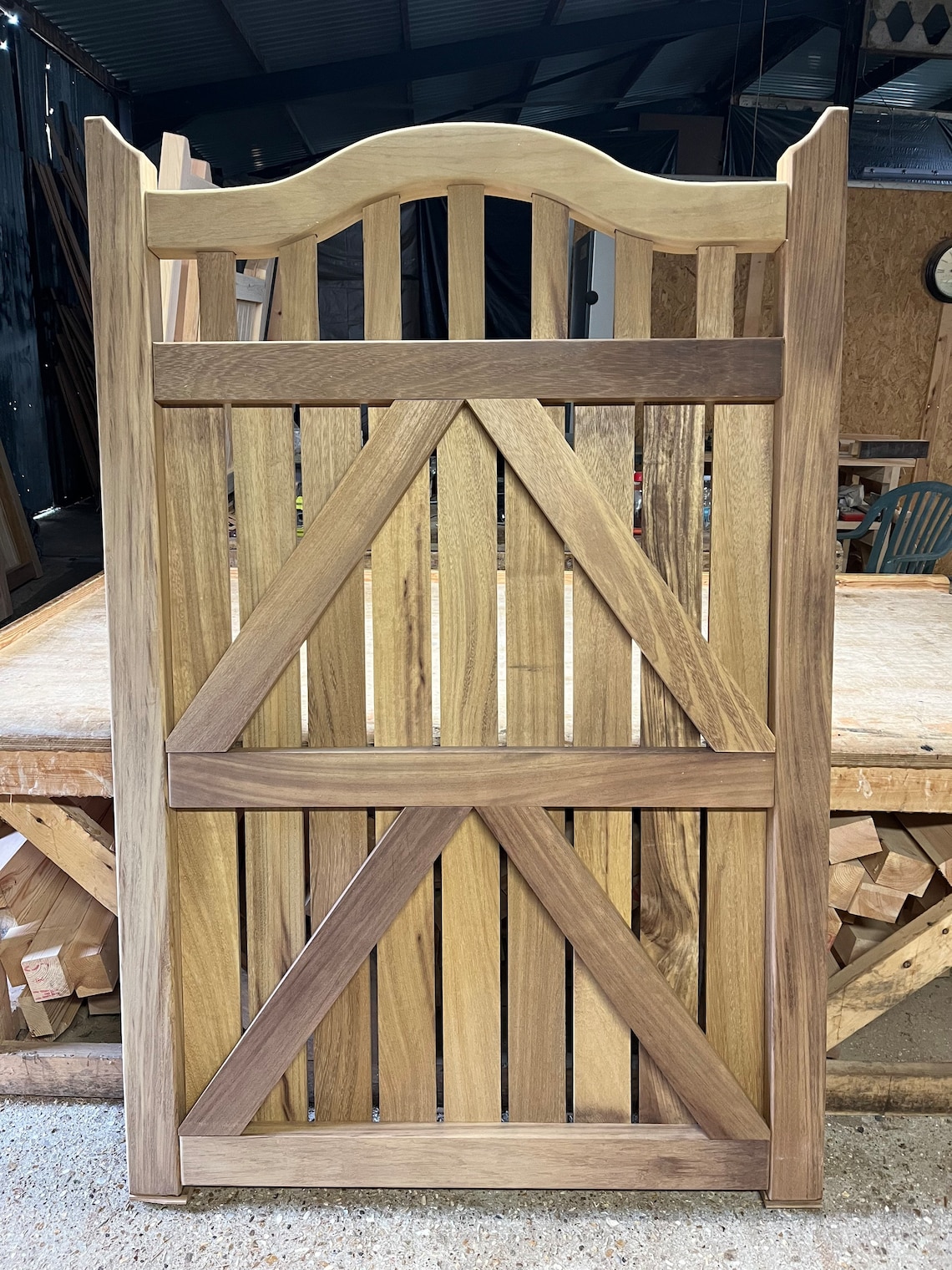 Hardwood Picket Gate, Arch Top With Spindles, Quality Wooden Gates in ...