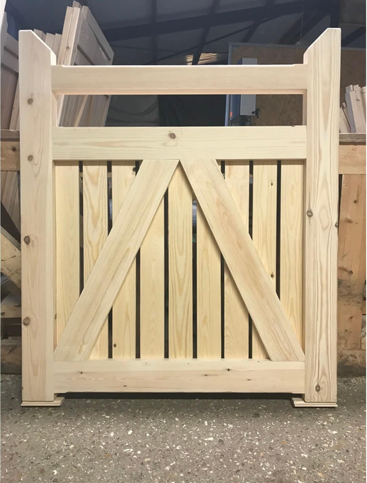 Wooden Picket Gate Flat Top New Garden Gates Handmade Bespoke Custom ...