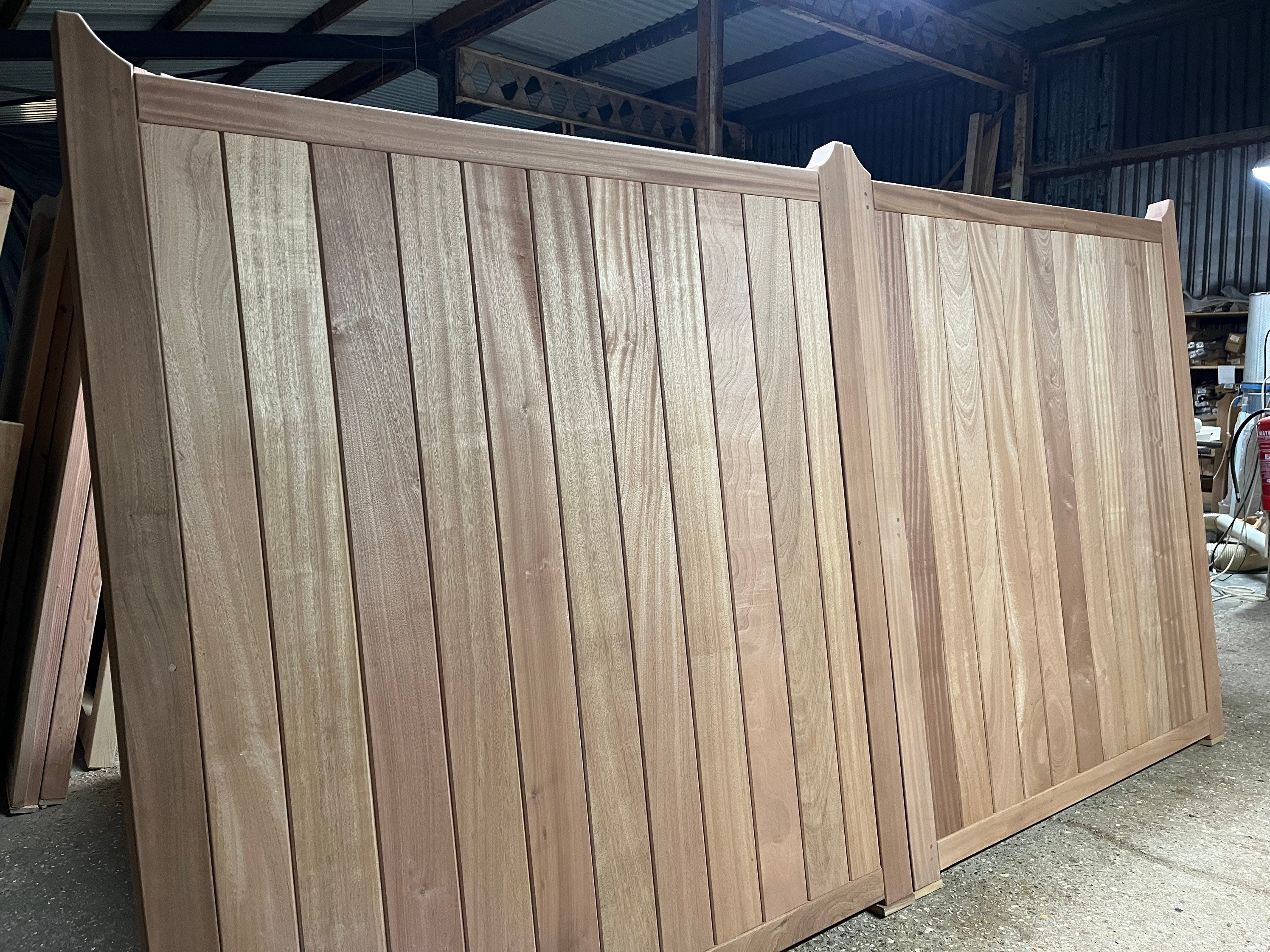 Wooden Driveway Gates New Hardwood Modern Garden Iroko or Sapele Custom ...