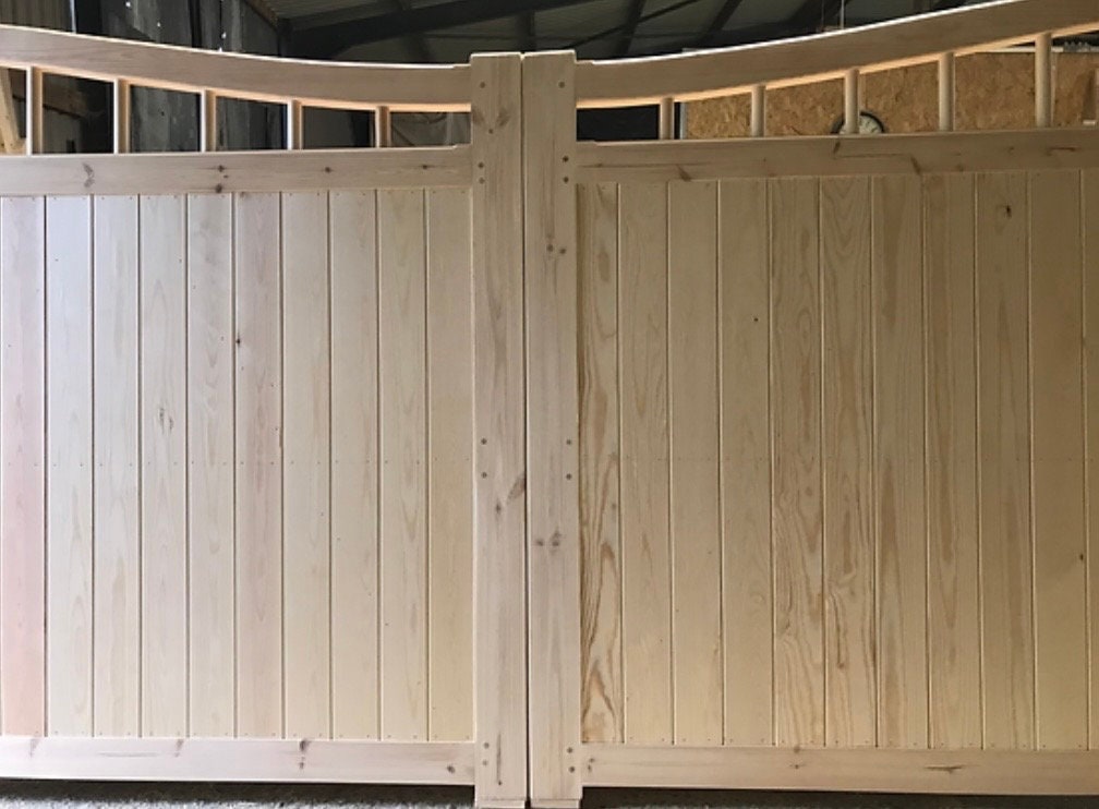 Wooden Driveway Gates Reverse Swan Neck Gates Garden Gate Bespoke Sizes ...