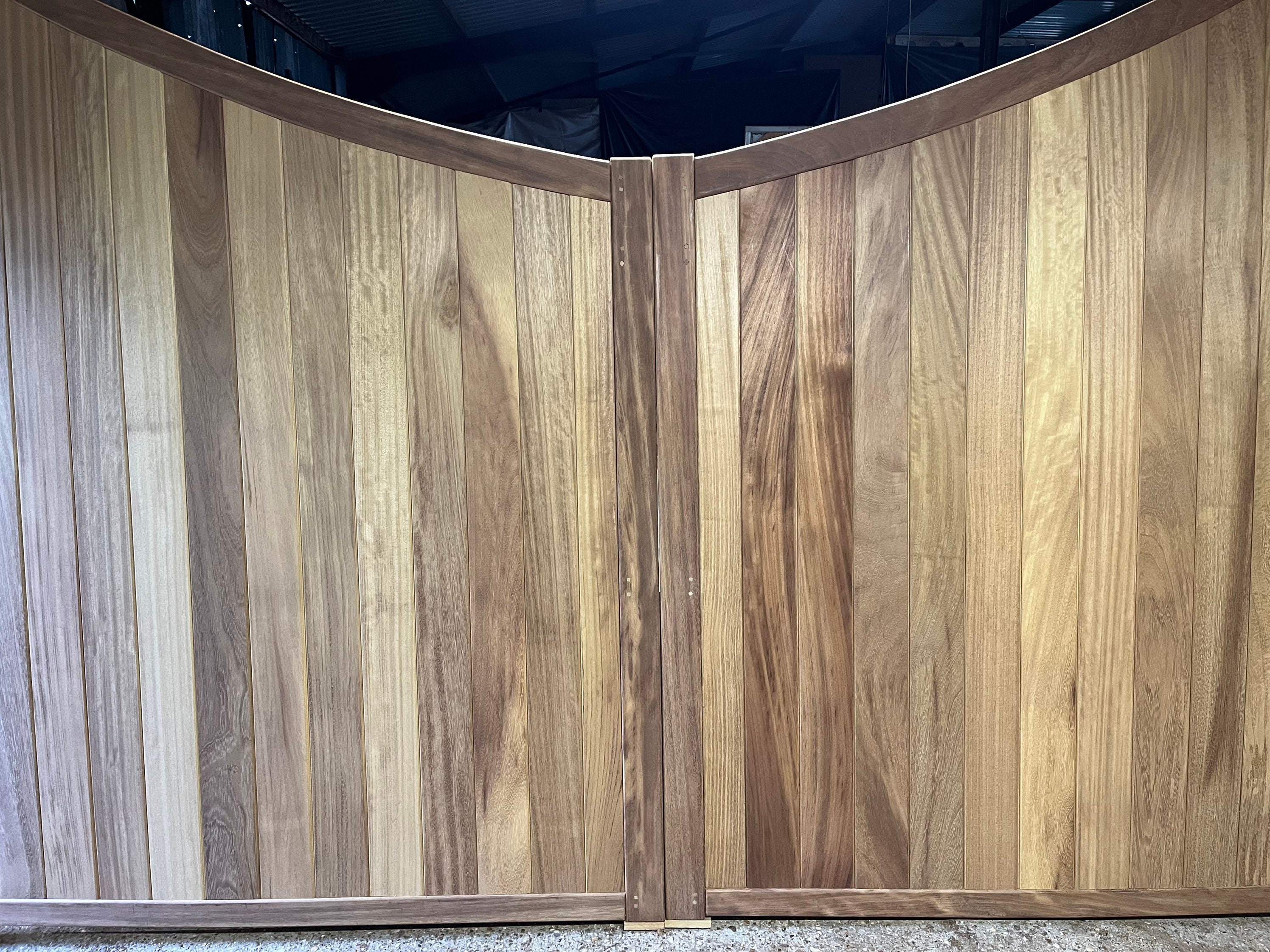 Arch Top Hardwood Driveway Gates, Handmade Iroko or Sapele Gates ...