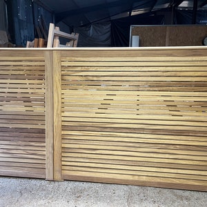 Hardwood Driveway Gates Wooden Gates Flat Top Iroko or Sapele Custom ...