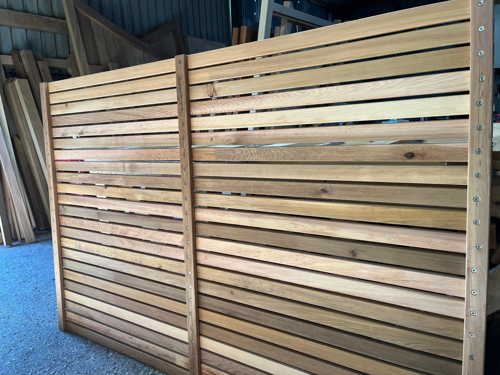 Wooden Fence Panels Modern Garden Ideas Cedar Iroko Sapele - Etsy UK