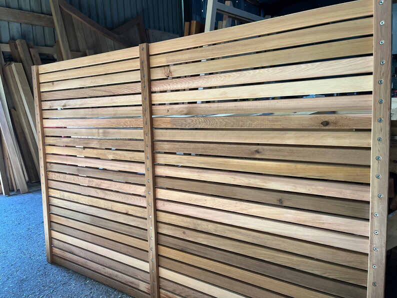 Wooden Fence Panels Modern Garden Ideas Cedar Iroko Sapele - Etsy UK