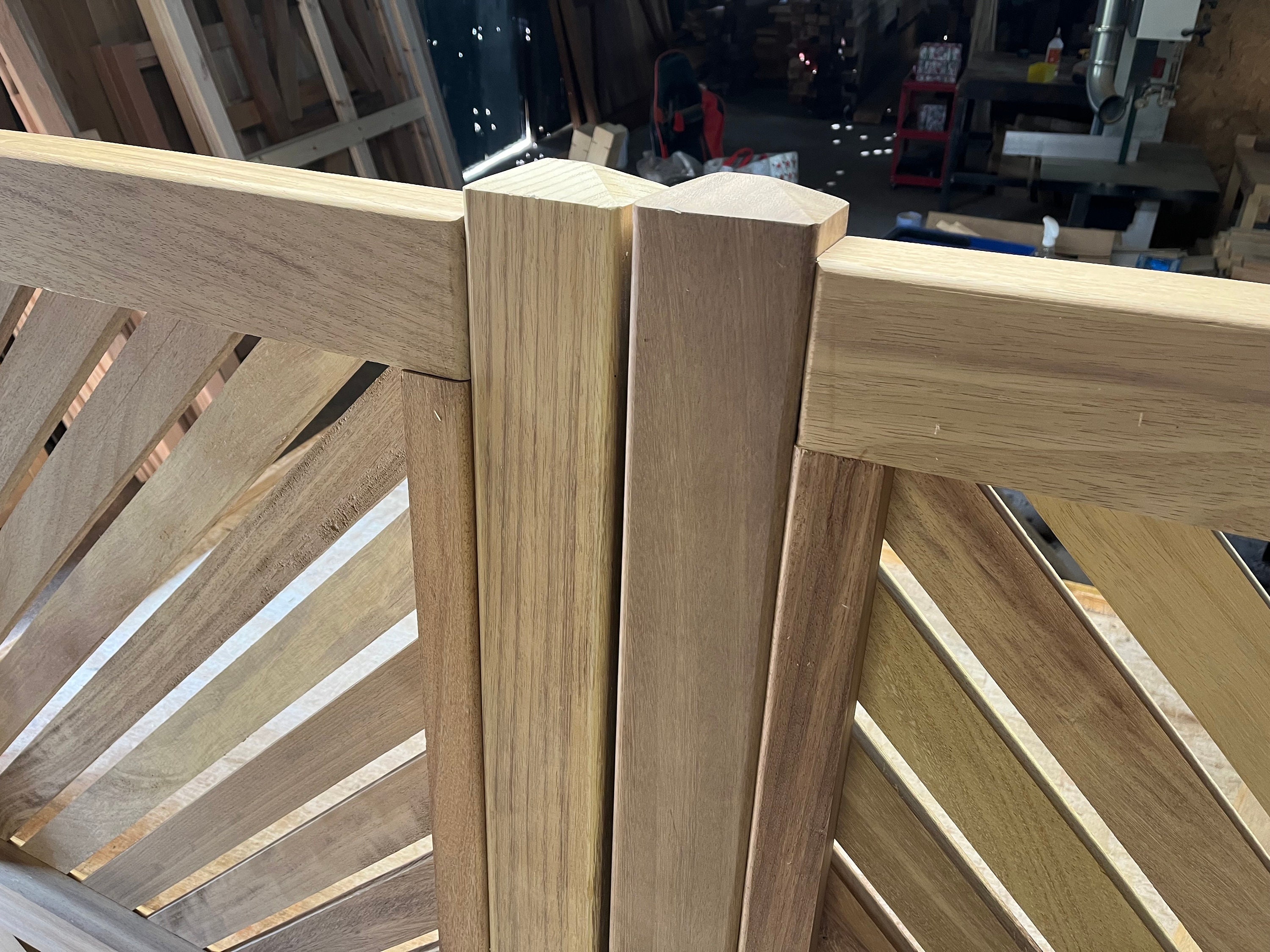 Wooden Driveway Gates 1920s Garden Flat Top With Diagonal Boards Iroko ...