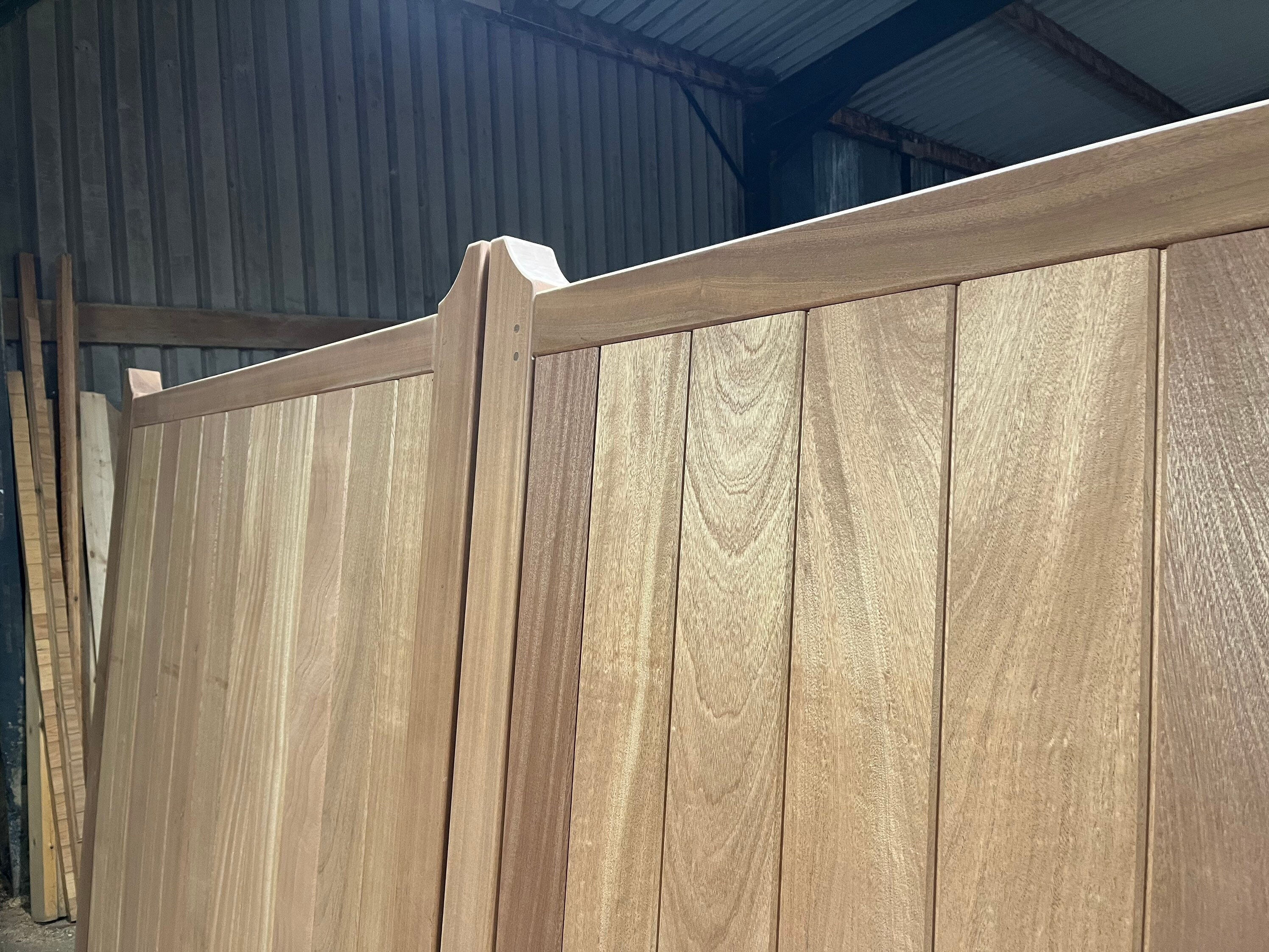 Hardwood Driveway Gates: Modern Flat Top Design, Iroko or Sapele Timber ...