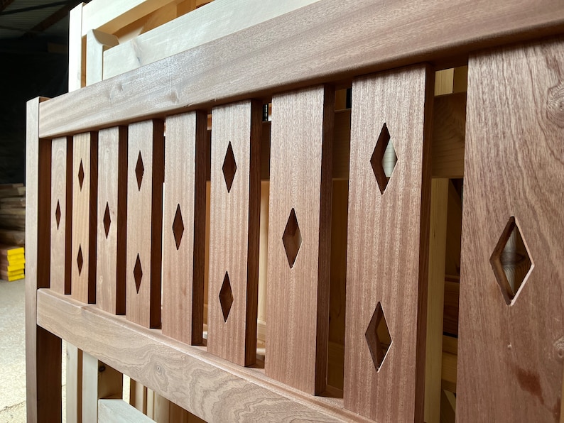 Hardwood Driveway Gates in Sapele Diamond Pattern Detail Custom Made ...