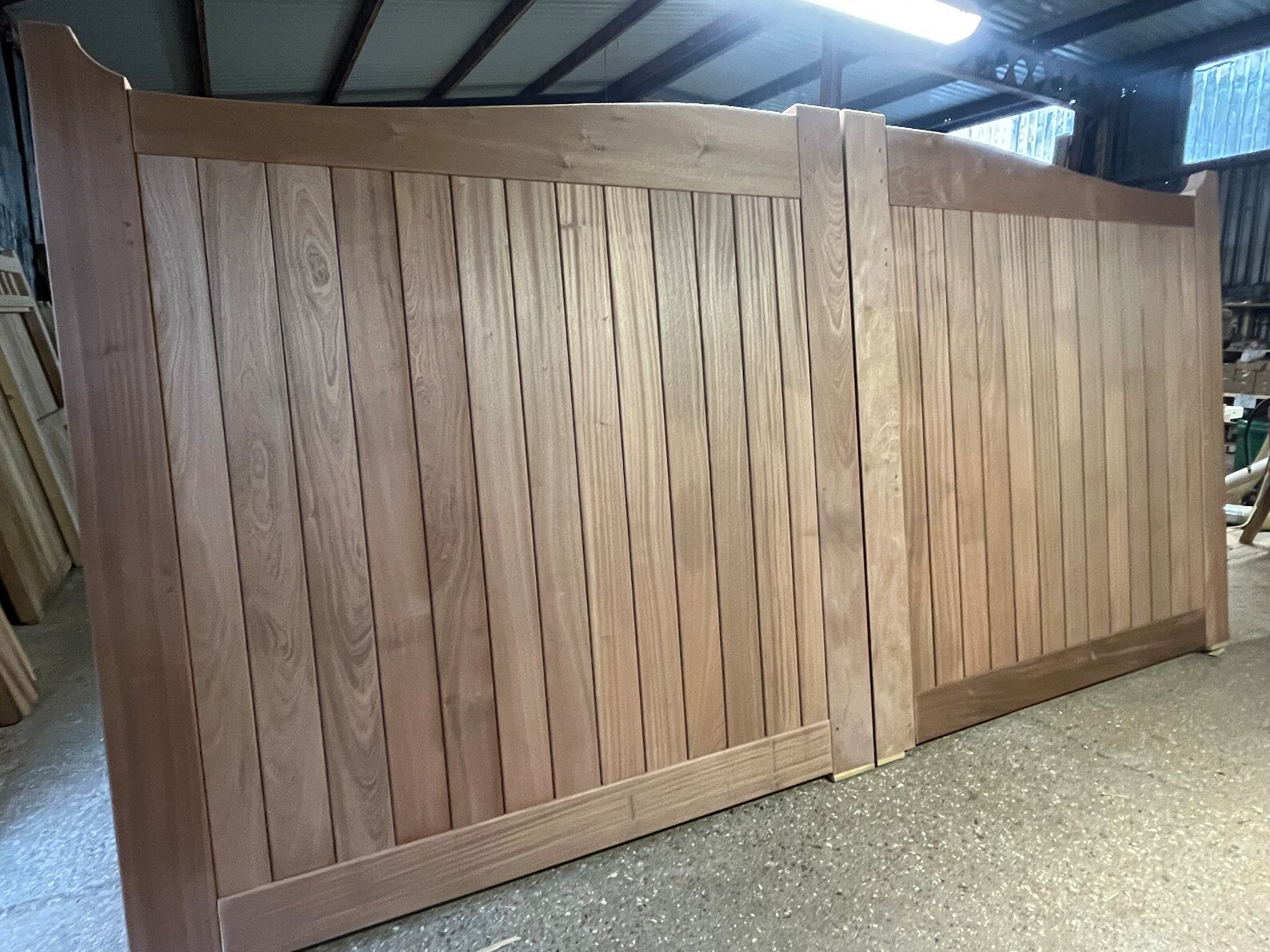 Hardwood Driveway Gates 6 Timber Frame Construction in Sapele Custom ...
