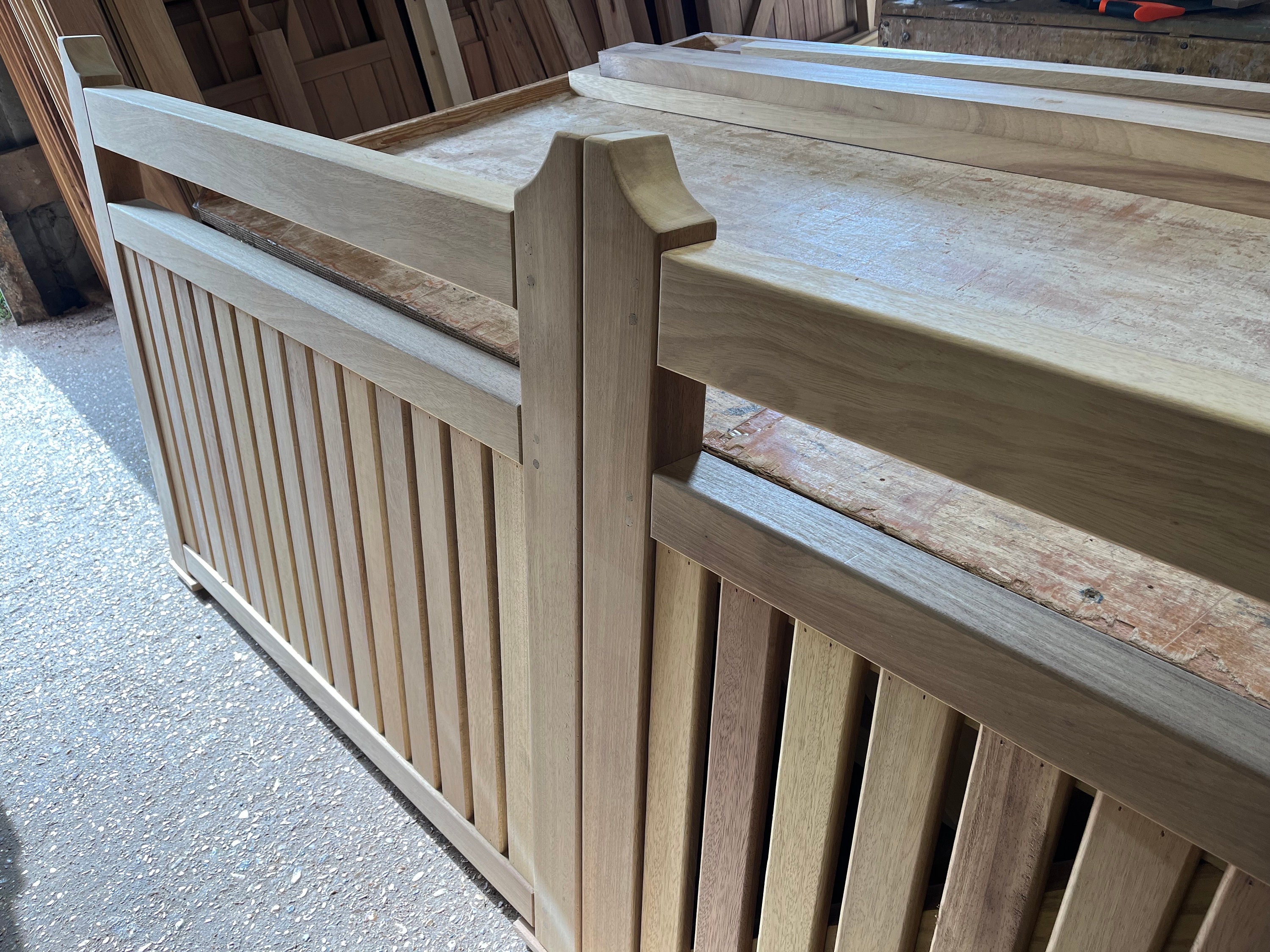 Driveway Gates in Hardwood Iroko or Sapele Timber Custom Made - Etsy