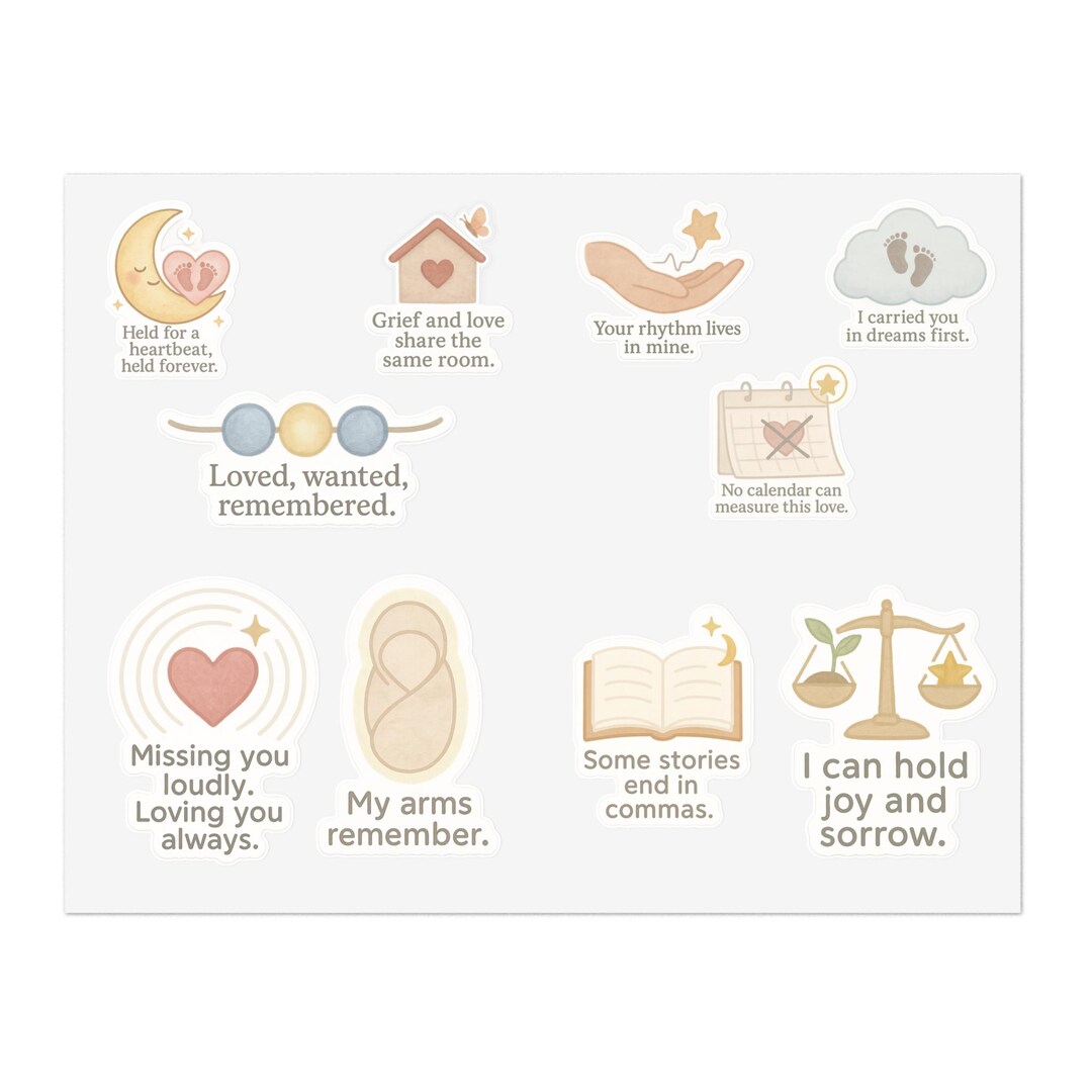 Miscarriage and Pregnancy Loss Sticker Sheets, Self-care Stickers ...