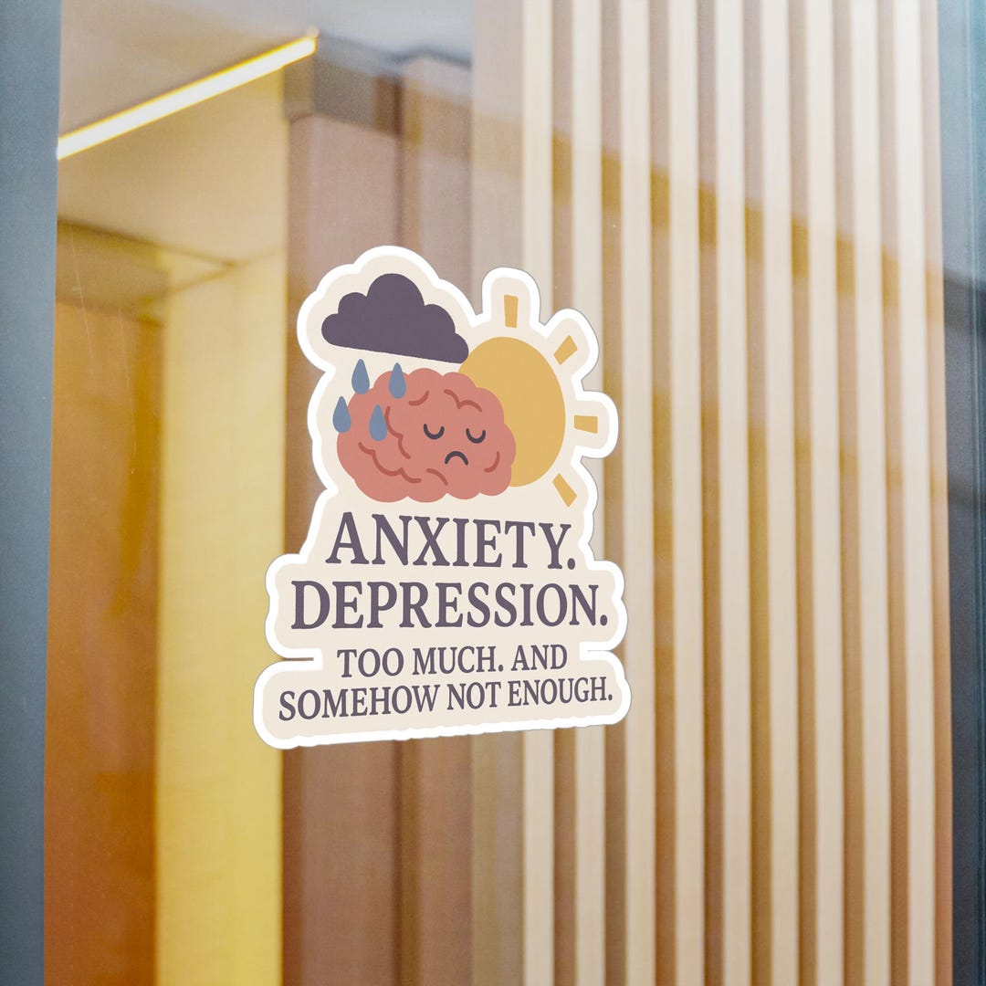 Anxiety and Depression Mental Health Vinyl Decals: Inspirational ...
