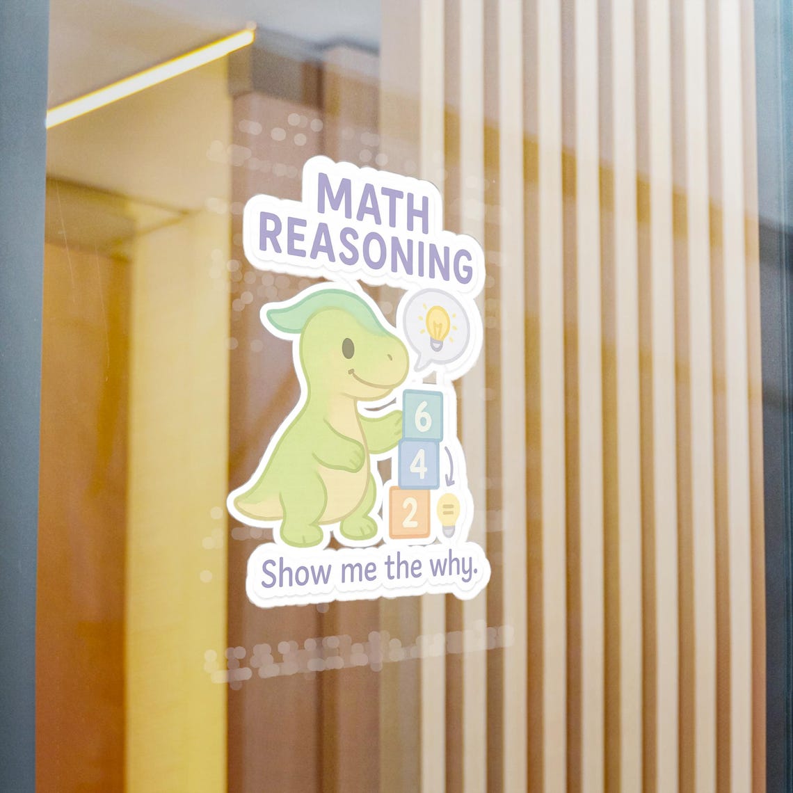 Math Reasoning Decal, Kids Learning Sticker, Classroom Decor ...