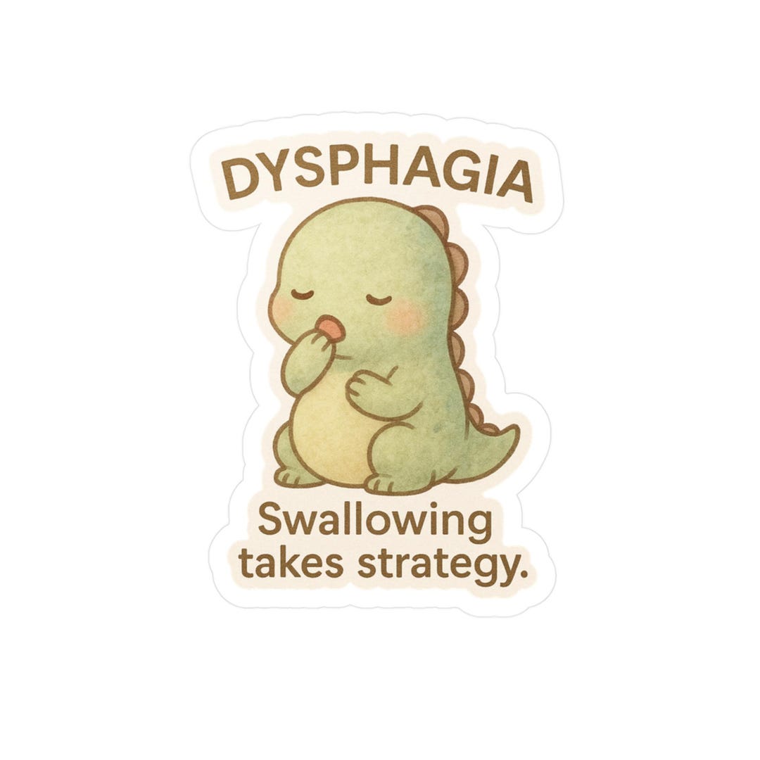 Dysphagia Awareness Vinyl Decal, Swallowing Strategy Sticker - Etsy