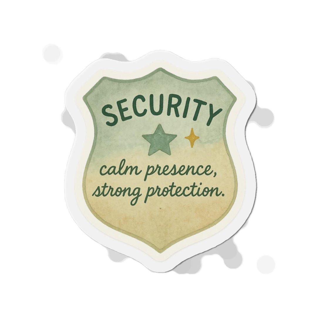 Security Shield Die-cut Magnet | Calm Presence, Strong Protection - Etsy