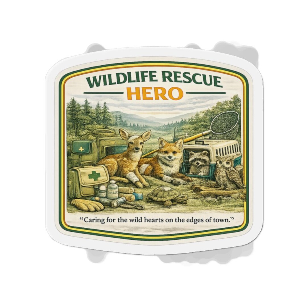Wildlife Rescue Hero Die-cut Magnet | Forest Animals, Veterinary Gear ...