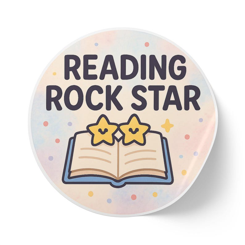Reading Rock Star Sticker Roll: Classroom Reward Labels - Etsy